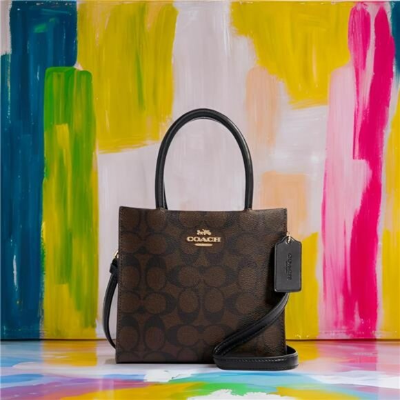 Coach | Other | Coach Mini Cally Crossbody Brown Black | Poshmark